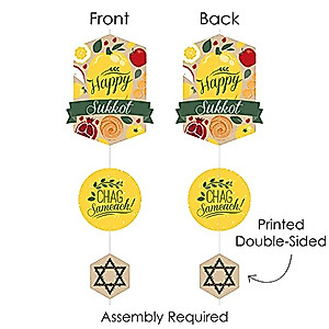 Big Dot of Happiness Sukkot - Sukkah Jewish Holiday DIY Dangler Backdrop - Hanging Vertical Decorations - 30 Pieces