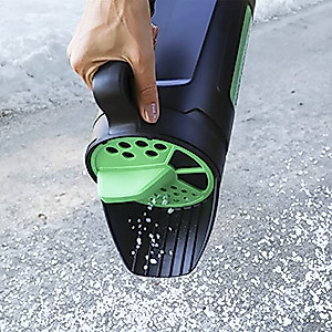 Spot Spreader Hand Spreader Shaker for Seed, Salt, De-Icer, Ice Melt, Earth Food and Fertilizer - Multiple Opening Sizes for Any Need - Up to 80 Oz - Most Efficient & Sturdy Product on The Market