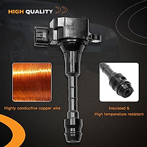 HQPASFY Ignition Coil Pack Set of 6 Compatible with 2003-2008 Infiniti G35 M35 FX35 Nissan 350Z 3.5L V6 Replaces# 22448-AL61C, 22448AL61C, 6734025, C1439, GN10246