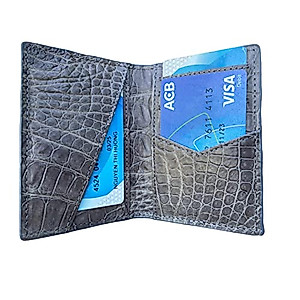 Double side Grey Crocodile Alligator leather skin Credit Cardholder, leather credit cardcase, leather creditcard cover
