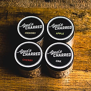 Save 10% on Aged and Charred Smoke Barrel Kit - Cocktail Smoker Kit & Wood Chips for Cocktail Smoker - Variety 4-Pack Bundle