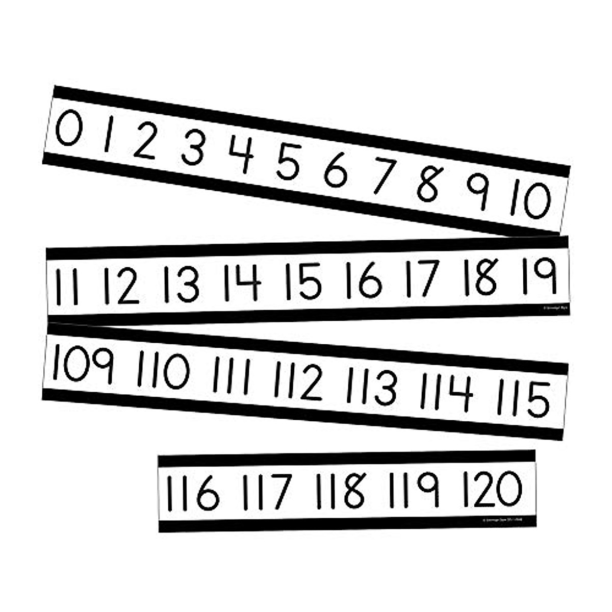 Schoolgirl Style Simply Boho Number Line Mini Bulletin Board—Number Line, Counting, Addition, Subtraction Math Skills Practice, Classroom or Homeschool Learning (16 pc)