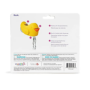 Munchkin® Beak™ Bath Spout Cover Safety Guard with Built-in Bubble Bath Dispenser, Yellow