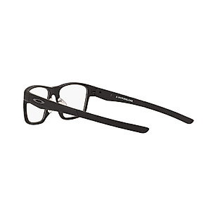 Oakley Men's Ox8051 Hyperlink Asian Fit Square Prescription Eyewear Frames, Satin Black/Demo Lens, 54 mm