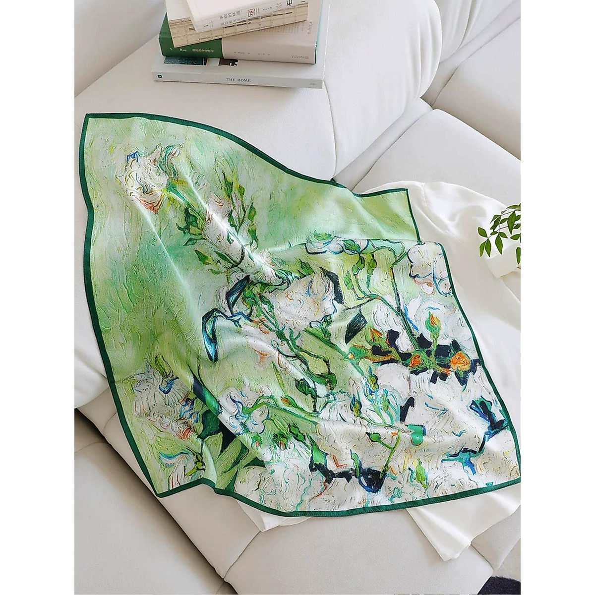 PoeticEHome 100% Pure Mulberry Silk Square Scarf 27"x27" Women Neckerchief Headscarf Gift Packed