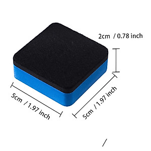 Favourde 48 Pack Magnetic Whiteboard Dry Eraser Chalkboard Cleansers for Classroom, Home and Office (Blue)