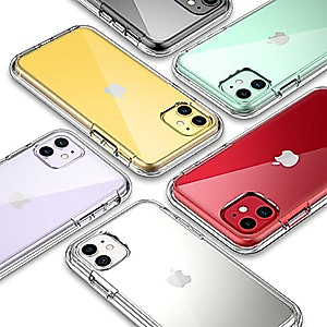 COOLQO Compatible with iPhone 11 Case, and [2 x Tempered Glass Screen Protector] for Clear 360 Full Body Coverage Hard PC+Soft Silicone TPU 3in1 Shockproof Protective Phone Cover