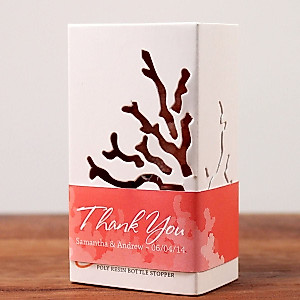 Weddingstar White Coral Wine Bottle Stopper Favor Gift Boxed