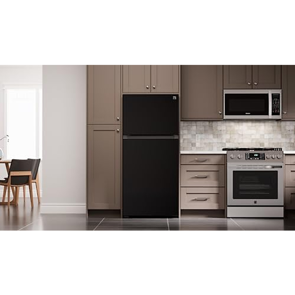 Kenmore 30 in. 18.1 cu. ft. Capacity Refrigerator/Freezer with Adjustable Glass Shelving, Humidity Control Crispers, Ice Maker, ENERGY STAR Certified, Black