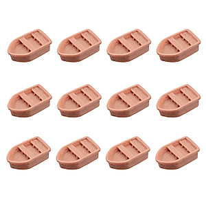 12pcs Miniature Boat Resin Crafted Row Boat Model Rustic Sailing Boat Fairy Garden Supplies for DIY Craft Projects Kids Bonsai Random Color
