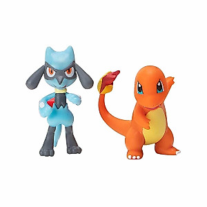 Pokémon Pokémon Surprise Attack Game, Featuring Charmander #1 and Riolu - 2 Surprise Attack Balls - 6 Attack Disks - Toys for Kids Fans