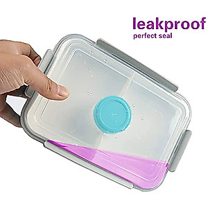 shopwithgreen 3 Pack Salad Food Storage Container To Go, 47 oz Bento Box with Removable Tray & Dressing Pots, for Lunch Salad Snacks Fruit, Food Prep Storage Containers with Lids