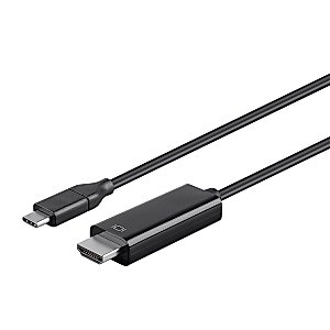Monoprice USB C to HDMI 3.1 Cable - 5Gbps, 4K@30Hz, Type-C, Mirror or Expand You PC Display, 9 Feet, Black