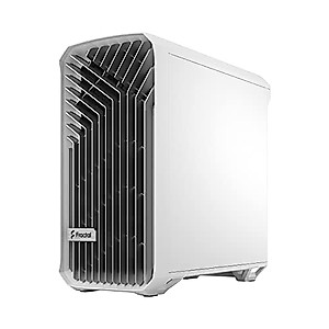 Fractal Design Torrent Compact White - Clear Tint Tempered Glass Side Panel - Open Grille for Maximum air Intake - Two 180mm PWM Fans Included - Type C - ATX Airflow Mid Tower PC Gaming Case