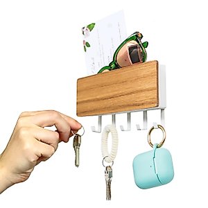 EZENTIAL Key Holder Wall Mount, Self Adhesive Key Hooks, Mail Organizer and Key Rack for Wall, Small Key Hanger for Wall Decorative, Stick on Key Rack, Adhesive Entryway Key Holder