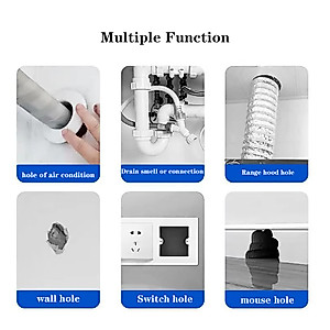 Duct Seal Repair Sealing Clay 5 Pack White Seal Putty, Quick Mending Mud for Drain Connection, Wall Hole, Air Conditioning Hole