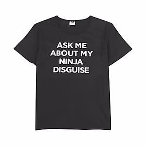 Teen Boy's Short-Sleeved T-Shirts Tops Youth Funny Tee Shirts Summer Comfort Crew Neck Cotton (Black, 9-10 Years)