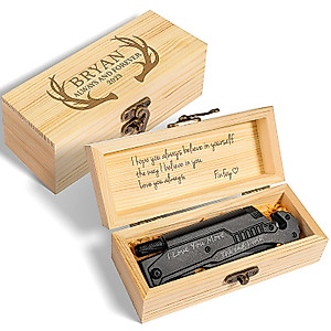 Gifts For Men, Custom Engraved Personalized Pocket Knife With 6 Functions, Gifts For Boyfriend Husband Fiancé Groom Dad Brother Friend Son Groomsmen, Anniversary Birthday Valentines Day Gift For Him