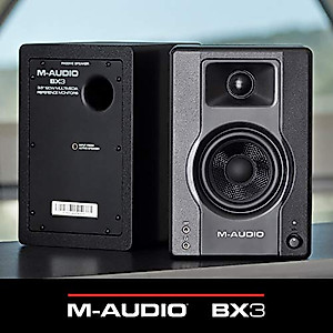 M-Audio BX3 3.5" Studio Monitors, HD PC Speakers for Recording and Multimedia with Music Production Software, 120W, Pair