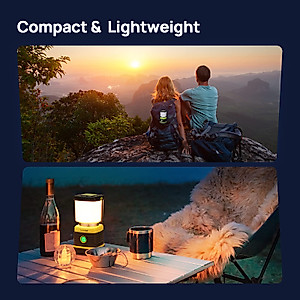 LED Camping Lantern, Consciot Battery Powered Camping Lights, 1000LM, 4 Light Modes, IPX4 Waterproof Tent Lights, Portable Flashlight for Power Outages, Emergency, Hurricane, Hiking, 2-Pack