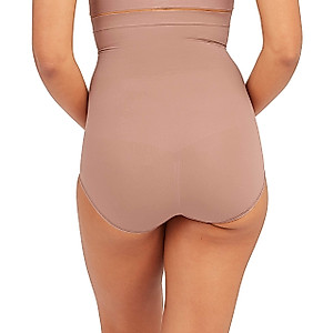 SPANXsculpt Seamless Power High-Waisted Brief - Lightweight All-Day Comfort - Core Control Shapewear - High-Waisted Underwear - Cafe Au Lait - Medium
