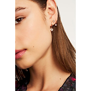 Ted Baker London Hanniy Crystal Heart Huggie Hoop Earrings for Women