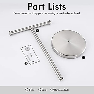 KES Towel Rack T-Shape Hand Towel Holder Stand Total Height 17" SUS304 Stainless Steel for Bathroom Vanity Countertop Brushed Finish, BTH208S20-2