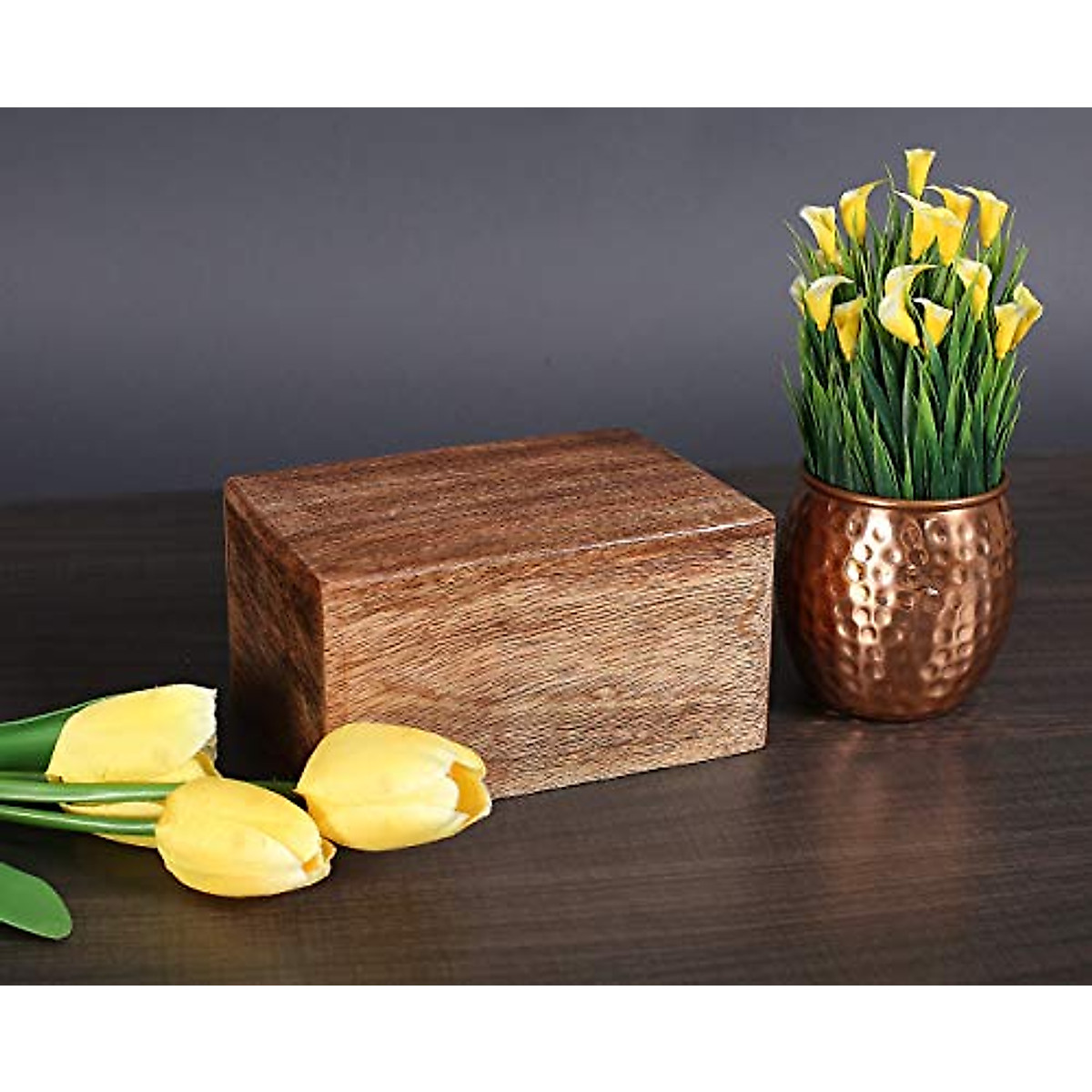 Wood Human Funeral Cremation Urn for Human Ashes Urn X Large Size Natural Plain - Honor Your Beloved One,Wooden Urns Hand-Crafted, Wood Memorial Pet Urns for Dogs