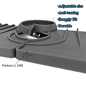 KOME LEATHER SZKMG 2022 Silicone Splash Guard for Kitchen Sink Snugly Fit for Handle Drip Water Catcher Silicone Mat Draining Water Pad Bathroom Kitchen Bar Sink (Black1)