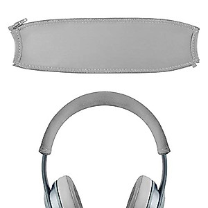 Geekria Headband Cover for Beats Solo 3, Solo 2 Headphones, Headband Protector, Headband Cover Cushion Pad Repair Part, Easy DIY Installation (Gray)