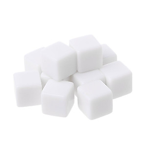 10Pcs D6 Dice 12mm Die Six Sided Table Gaming Dice Blank for Role Playing Toys