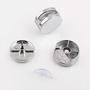 Wide Mirror Clip Set,Glass Shelf Bracket 4PCS, Polished Chrome