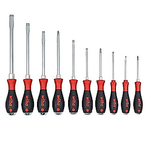 Wiha 10 Piece Extra Heavy Duty Cushion Grip Phillips Screwdriver Set