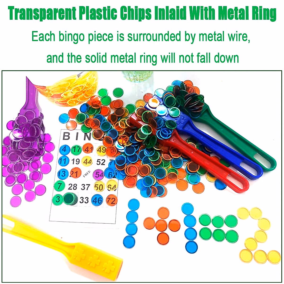 Magnetic Wands and Bingo Chips Set Magnet Wand wtih 100pcs Metal Ringed Discs for Kids School Science STEM Kit Math Learning Accessories(Purple)