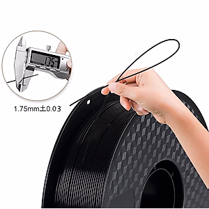 Prinko PP 1.75mm White 3D Printer Filament, 1Kg / 2.2lb, Dimensional Accuracy < +/- 0.05mm