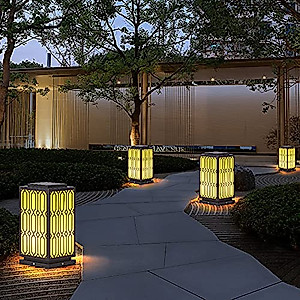 Enlylyog Lawn Lamp Outdoor Home Park Lawn Lamp Waterproof Villa Courtyard Lamp Garden Community Decoration Outdoor Landscape Lamp Hotel Column Head Lamp