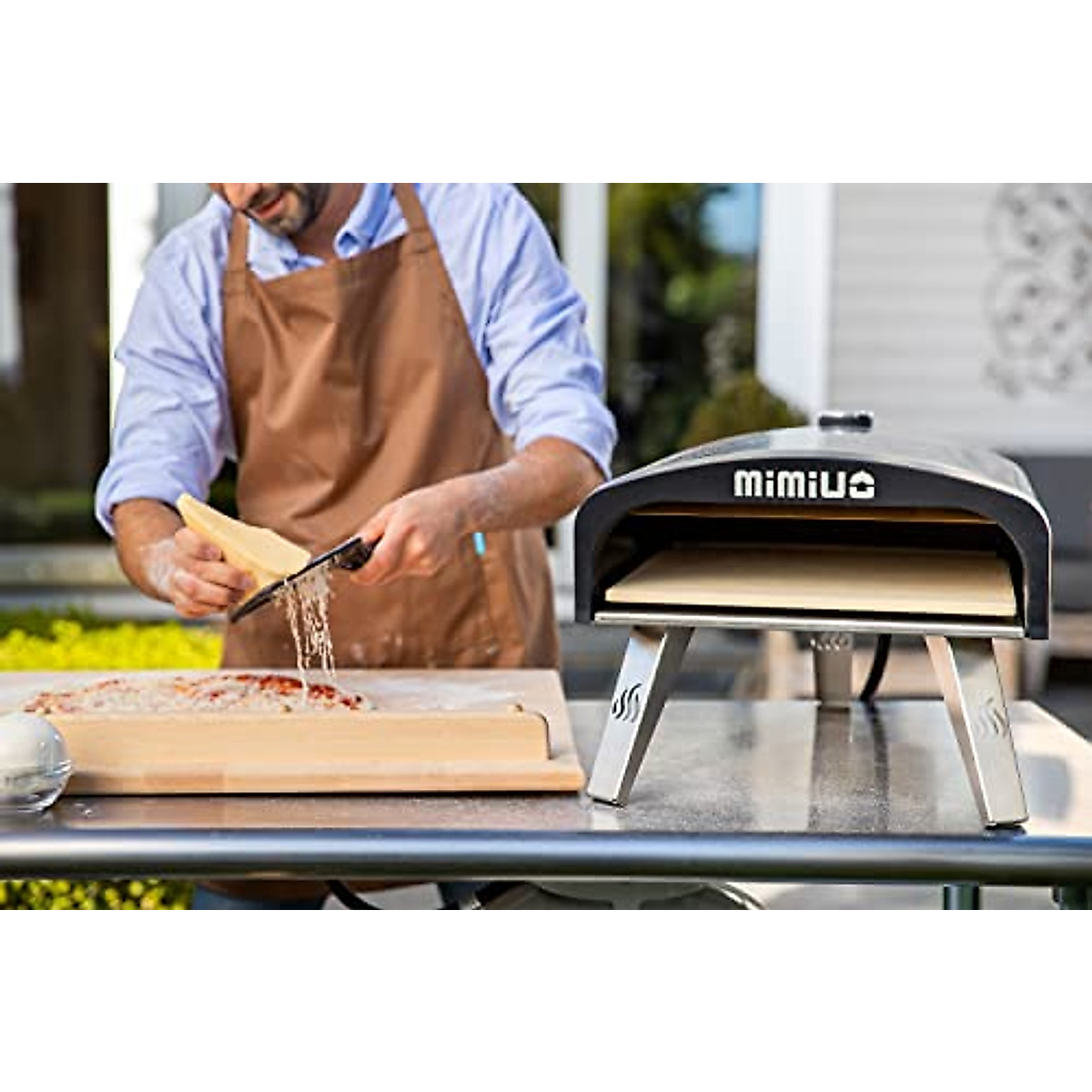 Mimiuo Outdoor Gas Pizza Ovens Portable Stainless Steel Gas Pizza Grilling Stove with 13" Pizza Stone & 12 x 14 inch Foldable Pizza Peel - (Classic G-Oven Series)