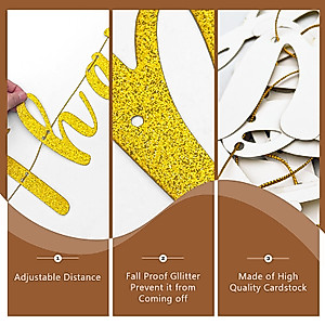 Thank You for Being Awesome Banner, Pre-Strung Glitter Gold Inspirational Appreciation Banner for Teacher, Employee, Best Friend, Coworkers Party Decorations