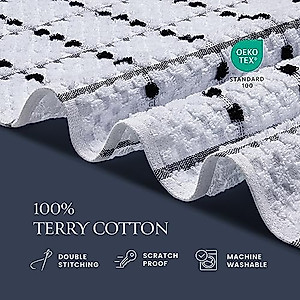 20-Piece Kitchen Towels And Dishcloths Sets - 100% Cotton Terry Dish Towels For Kitchen - Absorbent & Quick Drying Hand Towels- Super Soft & Scretch Free - 10 Towels 15"x25" + 10 Dish Cloths 12"x12"
