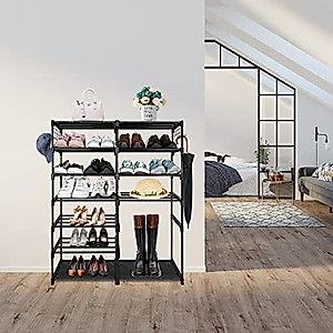 BELIEP 7 Tier Shoe Rack for Garage Shoe Organizer Shoe Shelf Large Shoe Rack for Entryway Boots 24-30 Pairs Tall Shoe Rack Organizer