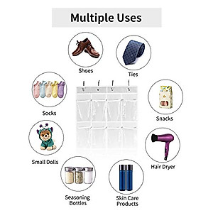 Cafuvv Over The Door Shoe Organizer Pockets Shoe Rack Clear Hanging Holder For Bedroom HP9