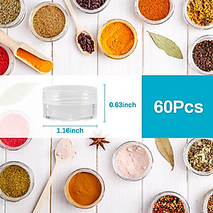 MAQIHAN 60Pcs Sample Containers - Sample Jars Tiny Container Mini Sample Jars with Lids Small 5g/5ml Cosmetic Containers Empty Tiny Jars with Lids for Cosmetics,Lotion,Cream,Powder