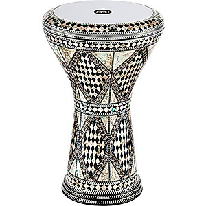 Meinl Percussion Artisan Edition Doumbek with Cast Aluminum Shell and Mother of Pearl Inlay — Made in Egypt — 8 3/4" Tunable All-Weather Synthetic Head, 2-Year Warranty, Mosaic Royale (AEED1)