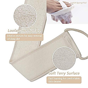 Loofah Exfoliating Body Scrubber, Back Scrubbers for Use in Shower for Women and Men to Deep Clean and Invigorate Your Skin (3.14 x 27.5 inch)