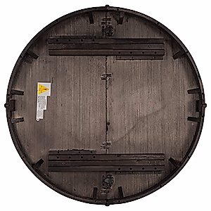 Winwee 42 Inch Farmhouse Extendable Rustic Round Kitchen Dinette Dining Table with 16" Leaf for Kitchen, Dining Room (Natural Wood Wash)