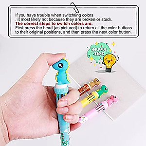 Cmecial Dinosaur Pens Set With Case, Pens Dinosaur for Boys Girls, Dinosaur Pen Set, Cute Pens, Multicolor Pen Dinosaur, Cute Pens For Kids