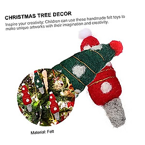 jojofuny 6pcs Felt Christmas Tree Garland Decor Christmas Decor Christmas Felt Ornament Kit Christmas Needle Felting Kit Reindeer Felt Craft Ornament Christmas Tree Pendants Xmas Pendants