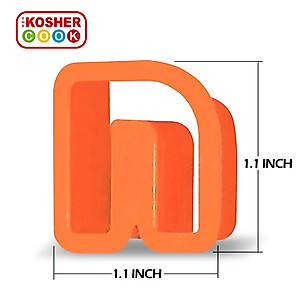 Aleph Bet Cookie Cutter Set – Plastic, Large, 27 Letters of Hebrew Alphabet – Rolled Edges, Hand Wash Only - by The Kosher Cook