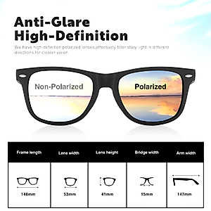 DEMIKOS Sunglasses Men Polarized Sunglasses for Womens Trendy Retro Mirror Lens for Driving Fishing UV400 Protection