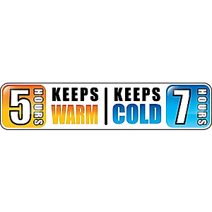 Thermos FOOGO Vacuum Insulated Stainless Steel 10-Ounce Food Jar, Blue/Yellow (B3000BL002)